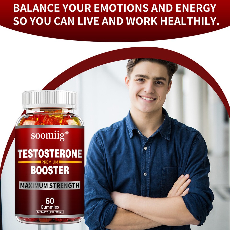 Testosterone Booster for Men 60 Gummies - Enhance Male Function and ...