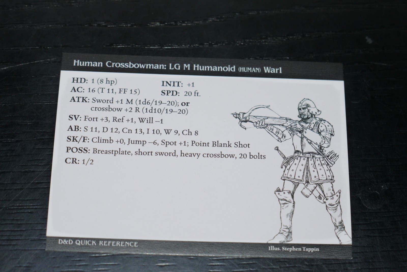 DDM Dungeons Dragons MINIATURES Human Crossbowman #5/60 Dragoneye D&D ...