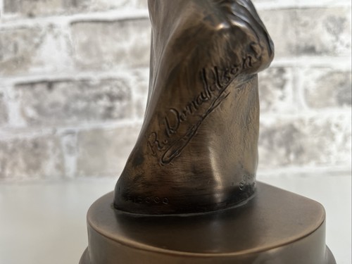 Genesis Fine Arts Small Bronze Horse Head Statue Signed by Artist R ...