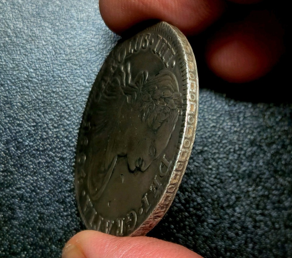 8 Reales 1804 TH GRATIA King Charles IV HISPAN (Mexico) Chopmarked ...