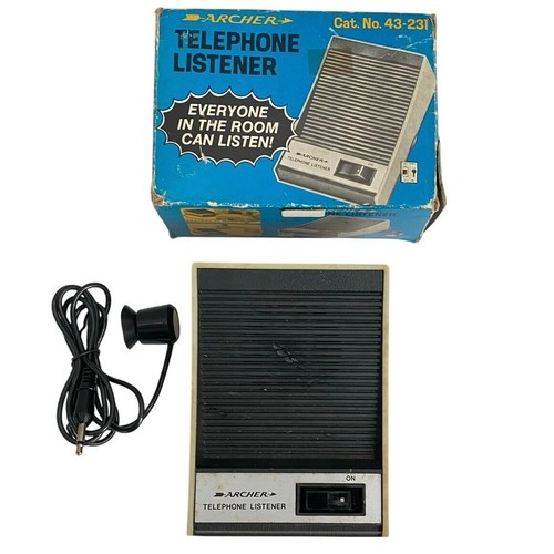 VTG ARCHER RADIO SHACK Telephone Listener w Box 43-231 Collectible ...