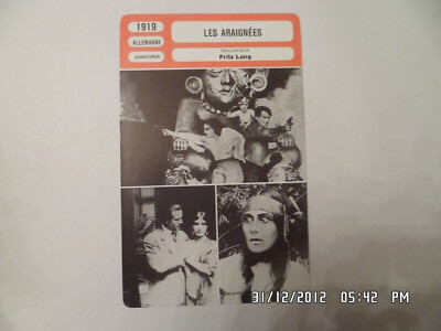 CARTE FICHE CINEMA 1919 LES ARAIGNEES Carl de Vogt Ressel Orla Lil ...