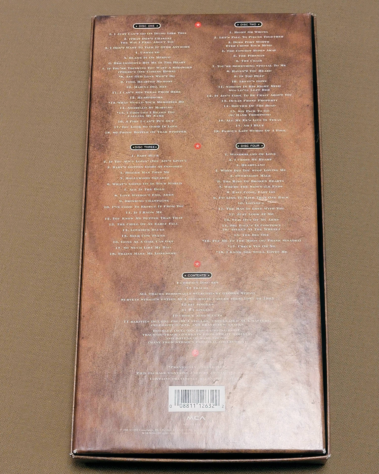 #3 Strait Out of the Box George Strait Music CD SET Sep-1995, 4 Disc ...