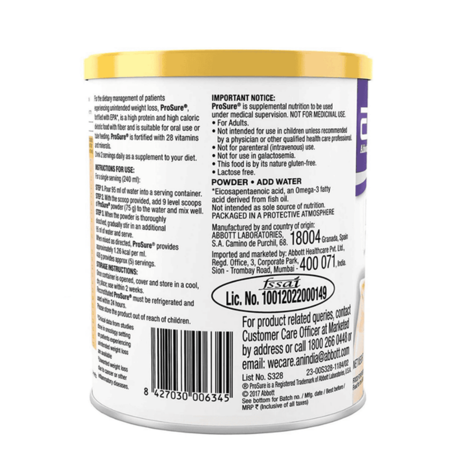 2X Cans Abbott Pro Sure Milk Powder 380g (High Protein) - Vanilla ...