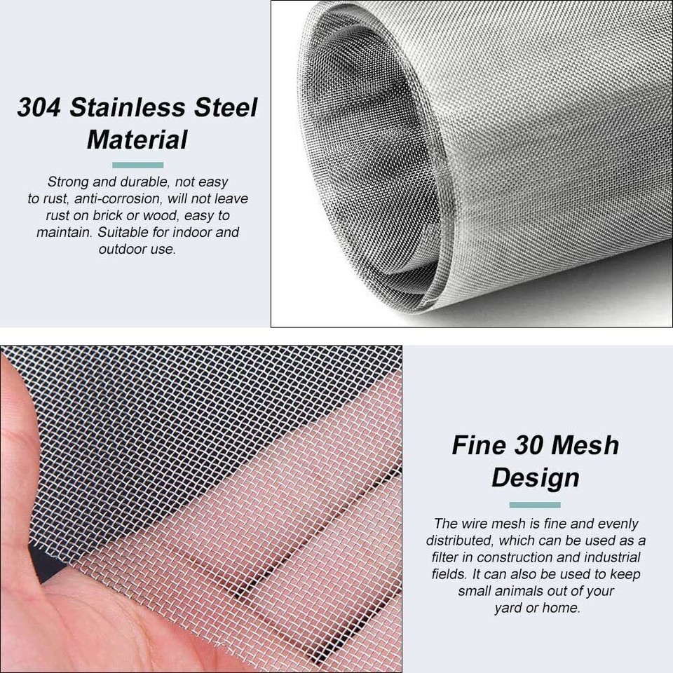 Stainless Steel Mesh Roll Rodent Proof Sheet Air Brick Pest Control ...