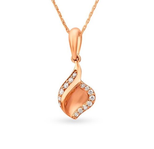 22K/18K Real Certified Fine Rose Gold Glamorous CZ Womens Pendant | eBay