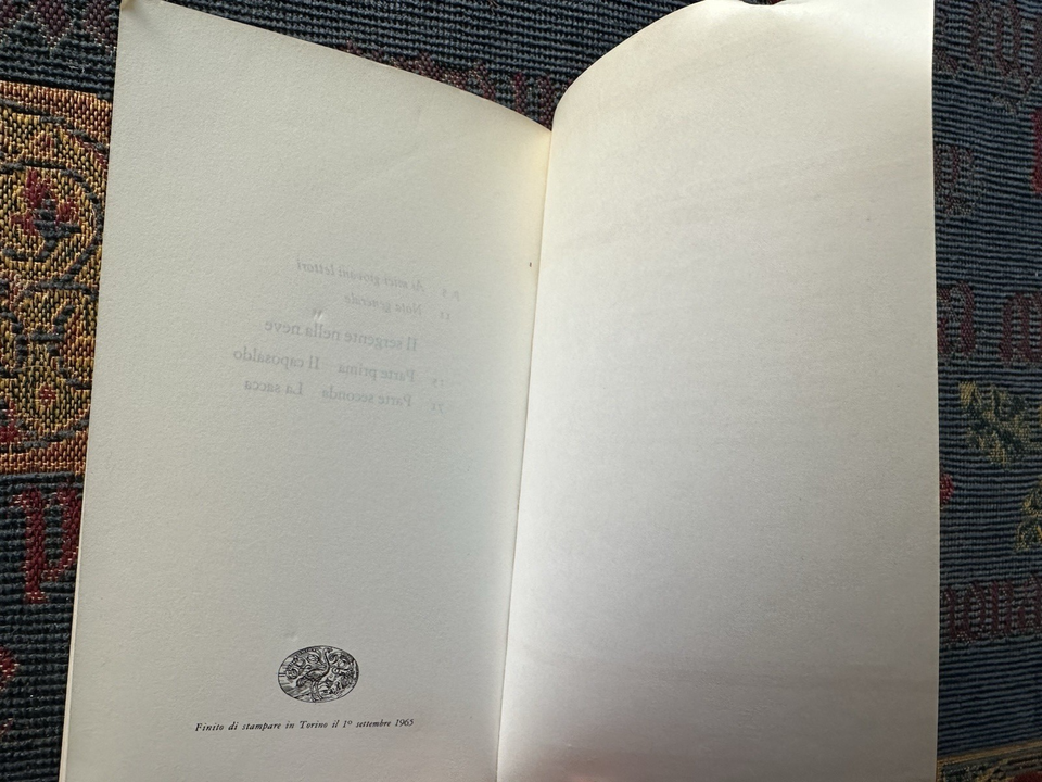 Il Sergente Nella Neve Mario Rigoni Stern Italian Paperback Book 1965 ...