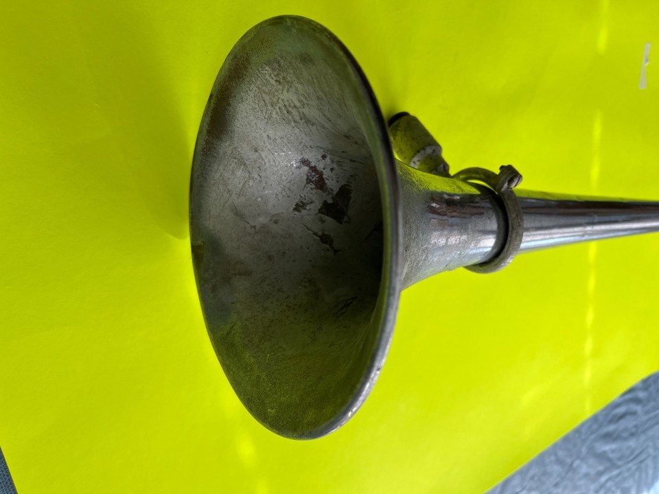 GROVER 25” SINGLE ROUND BELL AIR HORN TRUCK SEMI RAT ROD VINTAGE ...