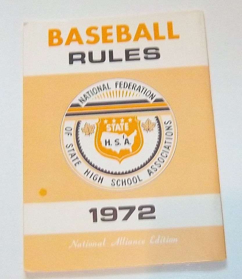 Baseball rules book 1972 | eBay