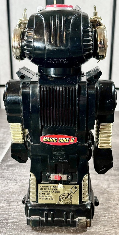 Magic Mike II Robot Red Gold Trim Vintage, Non-Functioning Clean! | eBay