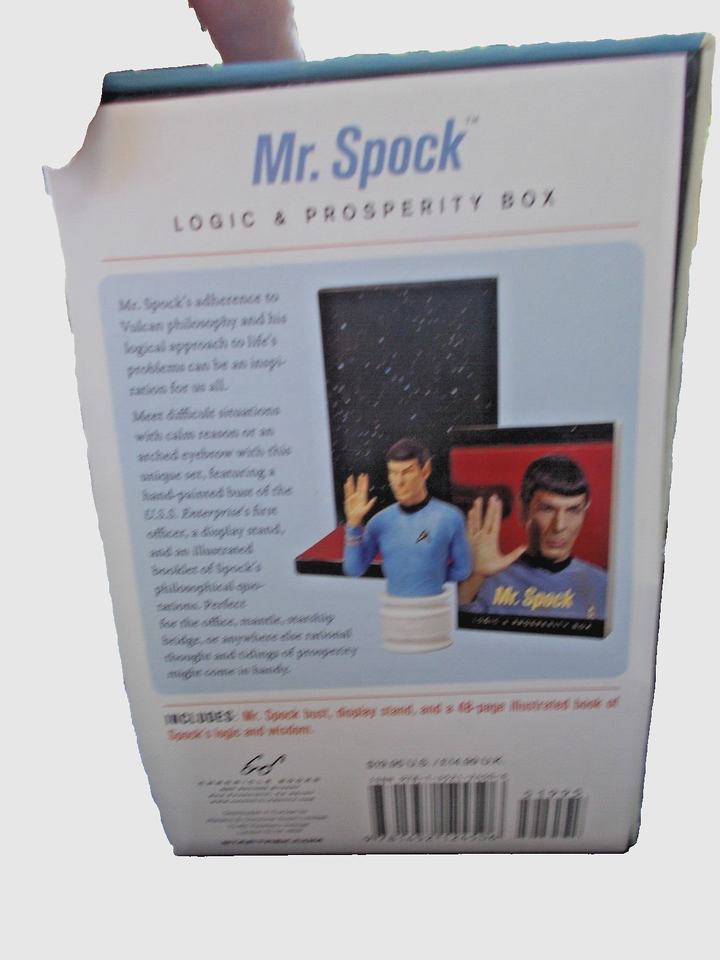 Star Trek Mr. Spock Logic & Prosperity Box w/ Bust & Book | eBay