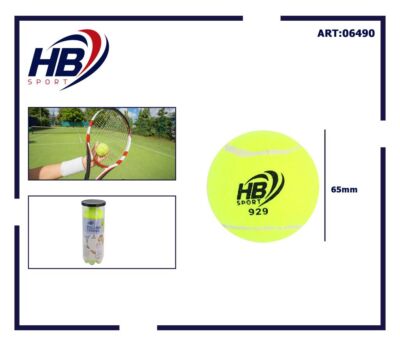 Ensemble De 3 Balles De Tennis 929 Jaunes Emballage Tennis Sport 06490 ...