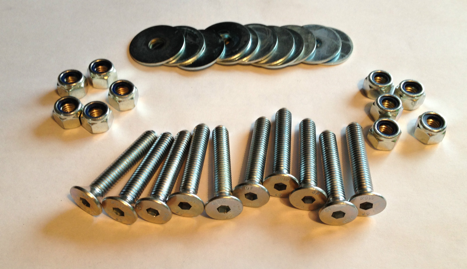 10 x Bolt, Nut & Washer M8 X 45MM Unwin Surface Rail Low Profile Track ...