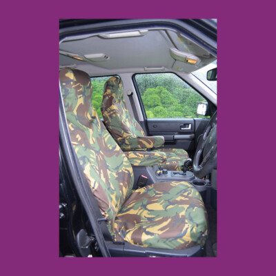 Land Rover Discovery 3 4 Green Camo Waterproof Front (W/Armrests) Seat ...