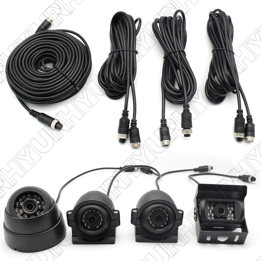 4CH Car DVR Video Recorder +7"Monitor + 4 Night vision Cameras For ...
