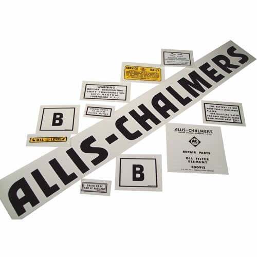 B Decal Set Black Even Letters Mylar fits Allis Chalmers B | eBay