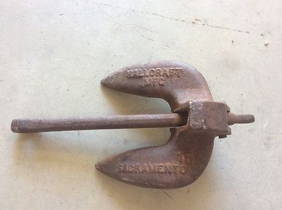 Hallcraft 15 Lb. Anchor, Rusted Cast Steel, Stockless Navy Style ...