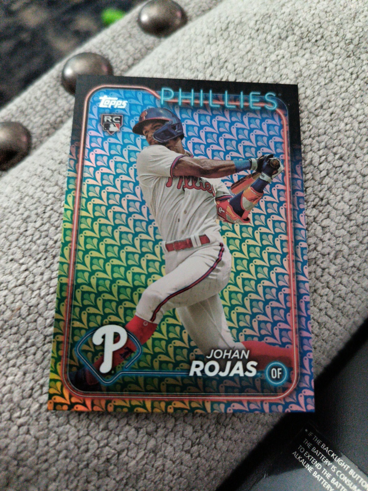 2024 TOPPS BASEBALL SERIES 1 JOHAN ROJAS #209 HOLIDAY FOIL PARALLEL ...