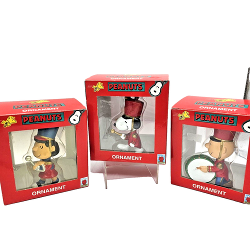 Peanuts Christmas Ornaments Set Of 3 Marching Band - Lucy Snoopy ...
