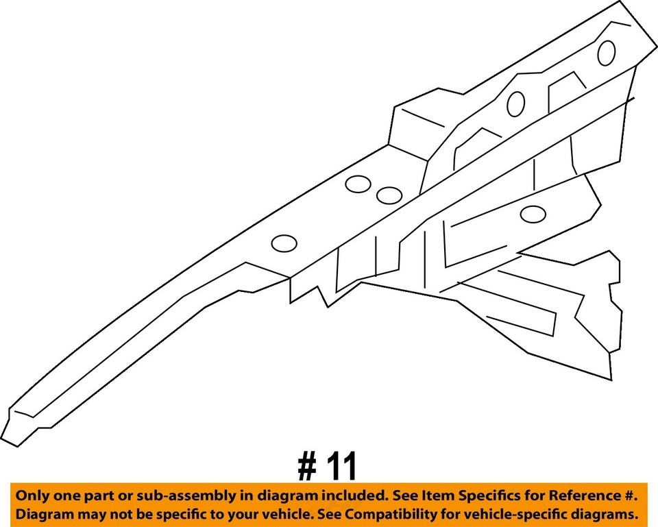 GM OEM 16-24 Malibu Fender Structural Components Rails-Upper Rail ...