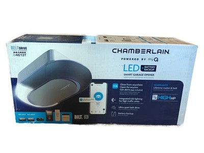 Chamberlain B4613T Belt Drive Garage Door Opener 3/4 HP LED Smart Quiet ...