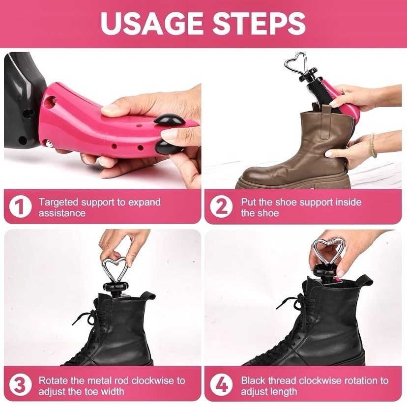 Shoe Stretcher Men Boot Stretcher Adjustable Width and Length Widener ...