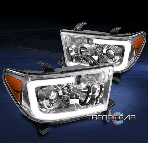 FOR 07-13 TOYOTA TUNDRA/08-17 SEQUOIA LED PROJECTOR HEADLIGHTS HEADLAMPS CHROME | eBay