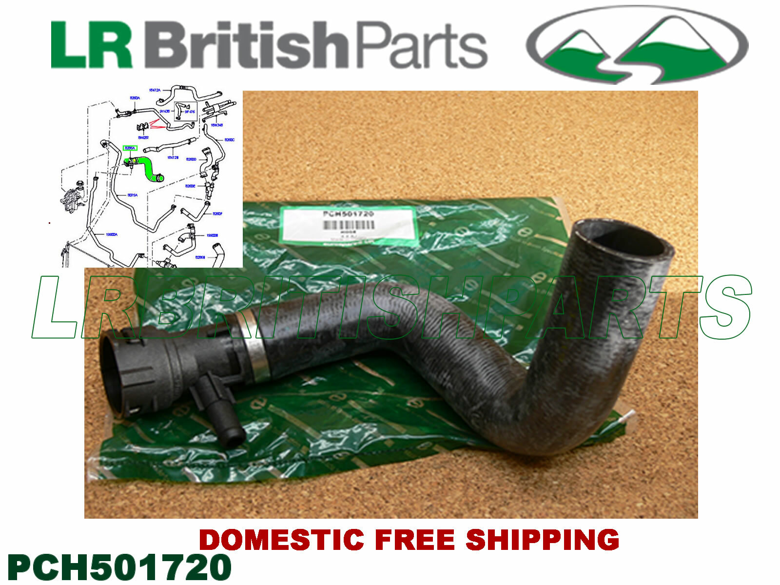 LAND ROVER RADIATOR HOSE ENGINE RANGE ROVER 4.4 2006 - 2009 NEW ...