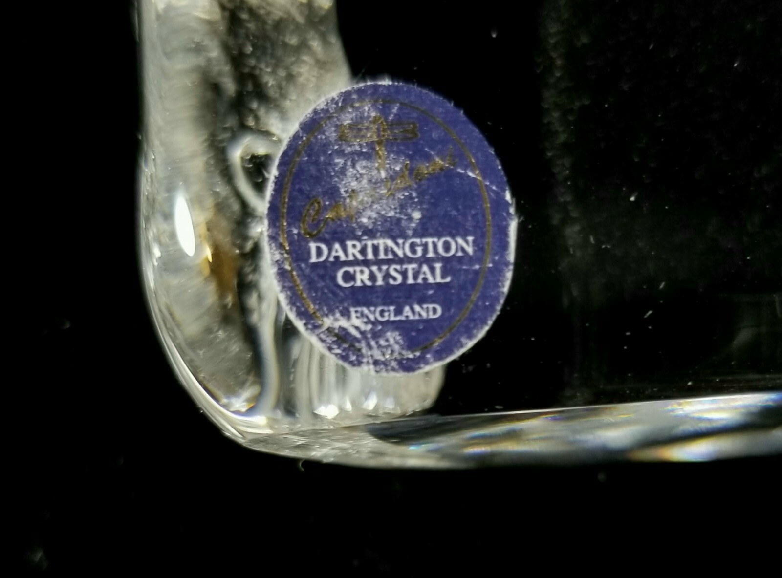 Dartington Crystal Capredoni Whales Paperweight Designer Signed England ...