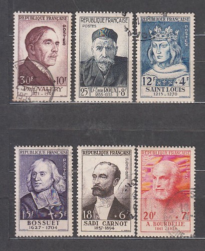 France - Mail 1954 Yvert 989/94 Used Characters Century XIII And Xx | eBay