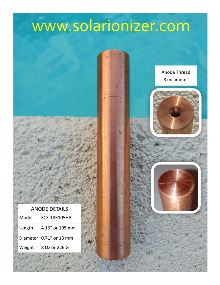 Solar Pool Twin Ionizer | Twin anode unit | Self cleaning anode |12X ...