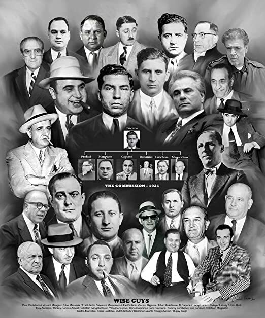 MAFIA LEGENDS WANTED POSTER 8X1O PHOTO COLLAGE MOB MOBSTER GANGSTER ...