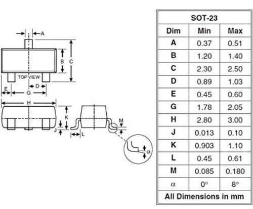 Fairchild BSS138/BSS138LT1G N-Channel 50V/0.22A MOSFET SOT-23, RoHS ...