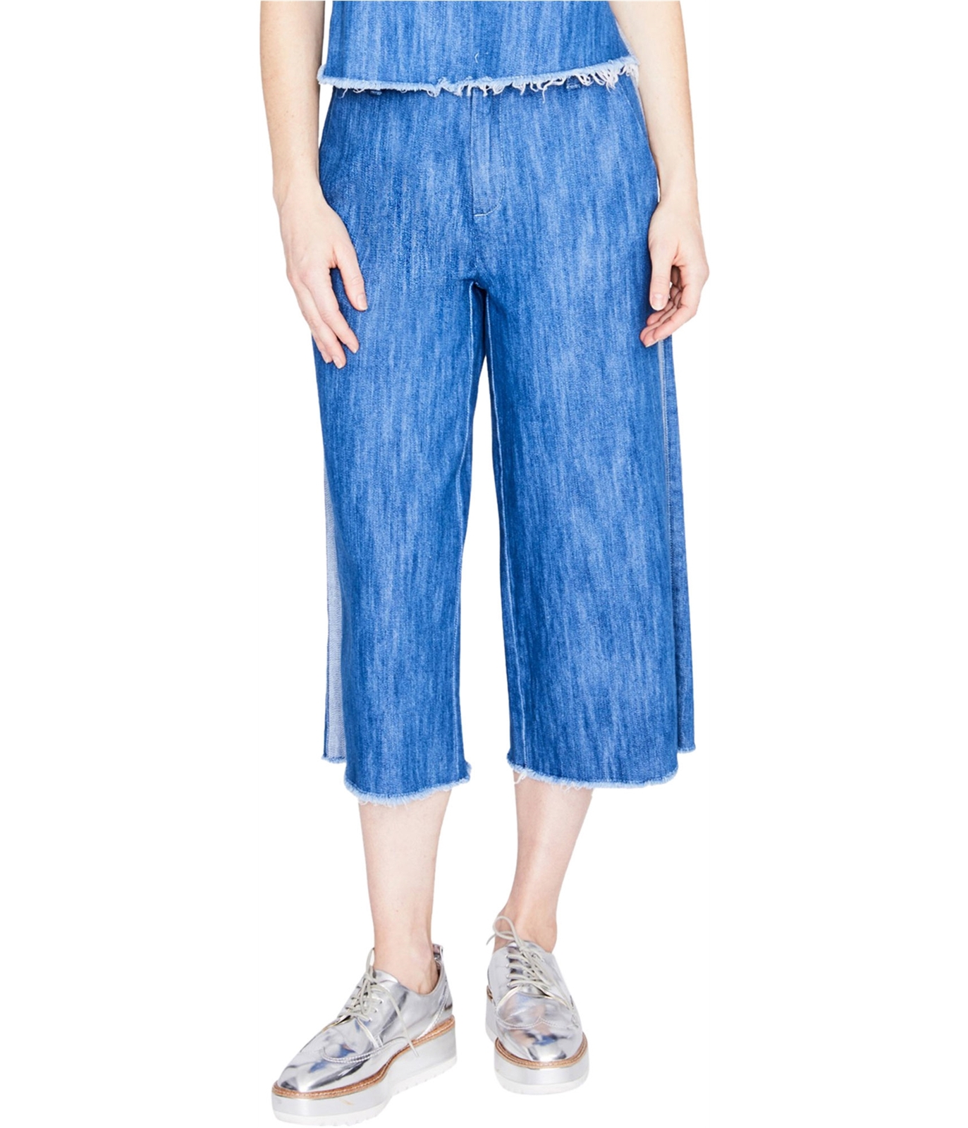 Rachel Roy Womens Wide-Leg Casual Cropped Pants, Blue, 30 | eBay