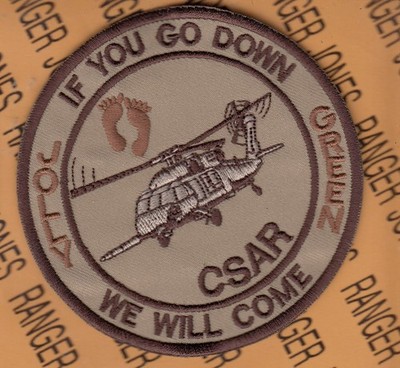 USAF Air Force AFSOC CSAR Para Rescue PJ Jolly Green ~4" DCU Desert ...