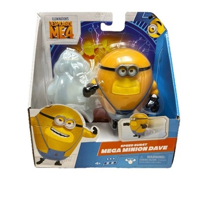 Minions Despicable Me 4 Speed Burst Mega Dave Action Figure Pull Mega ...