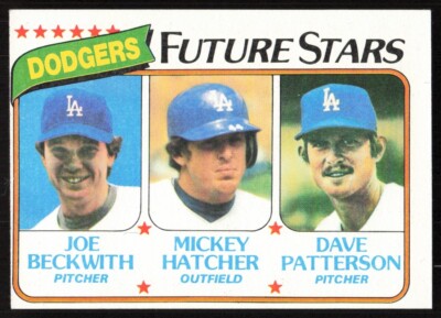 1980 Topps Dodgers Future Stars - Joe Beckwith/Mickey Hatcher/Dave ...