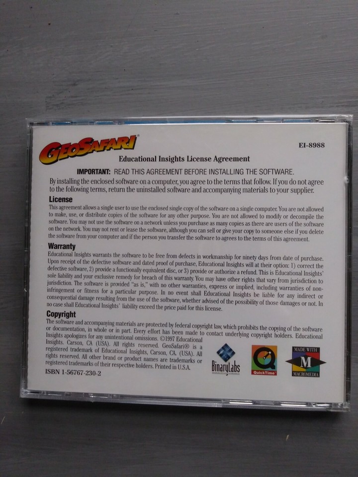 Game - GeoSafari Science - CD-Rom for Windows and Macintosh | eBay