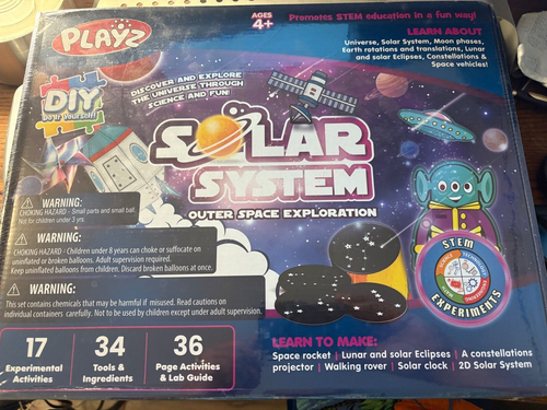 Solar System Outer Space Exploration Kit STEM. Age 4+ Playz Brand New ...
