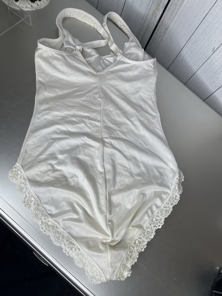 Vintage Curvation Bodysuit Shapewear Underwire Glossy Satin 36B ...