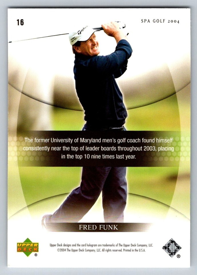 2004 SP Authentic Golf Card - Fred Funk #16 | eBay
