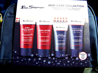 Ben Sherman Skin Care Collection For Men With Travel Pouch 4 Piece Set ...