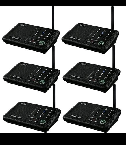 Wuloo 10 Channel Wireless Intercom System for Home Office Room 6 Pack ...