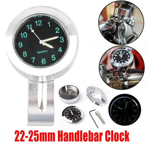 Bike Handlebar Waterproof Clock Motorcycle Motorbike Handlebar Mount ...