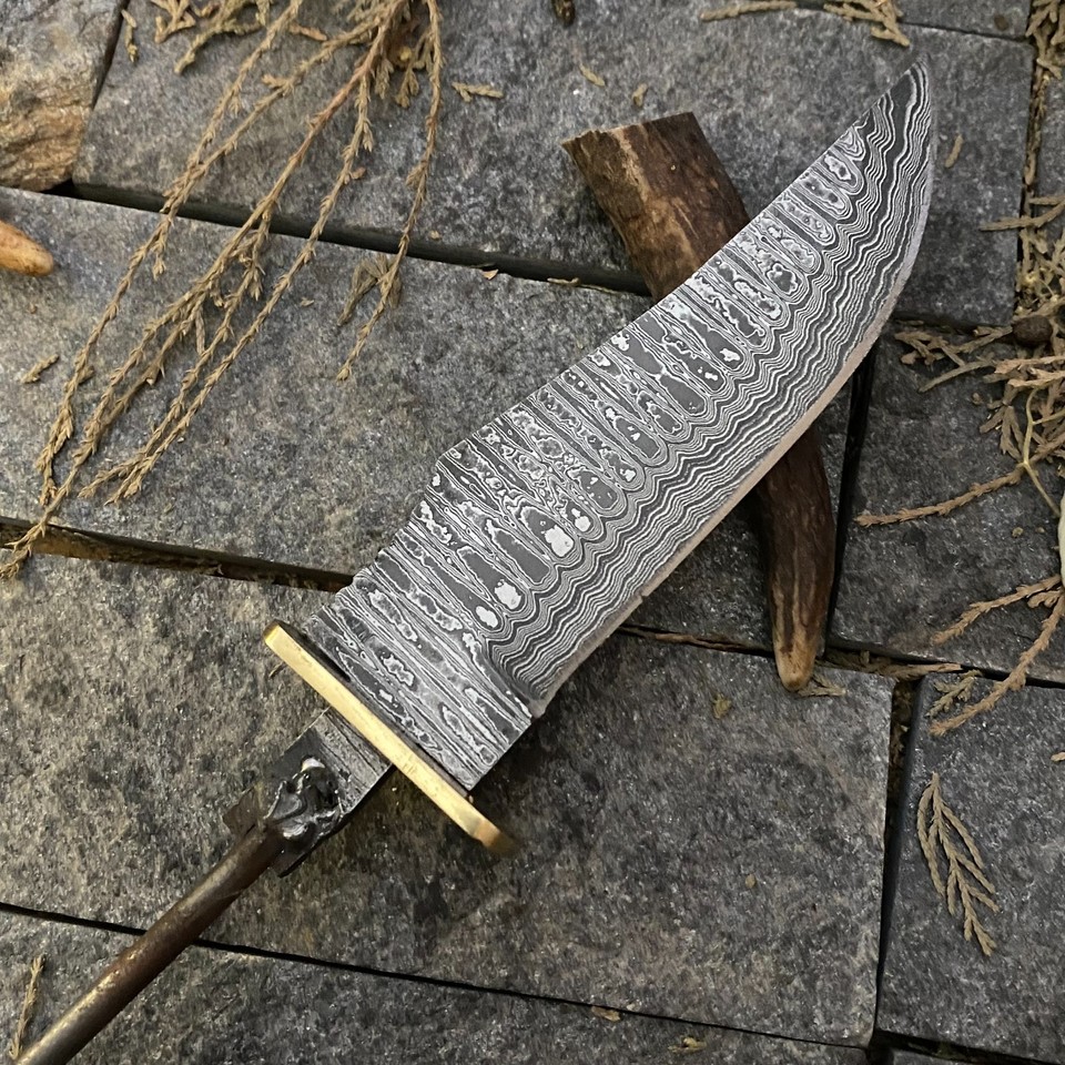 Custom Hand Forged Damascus Steel Rat Tail Blank Blade Knife Making ...