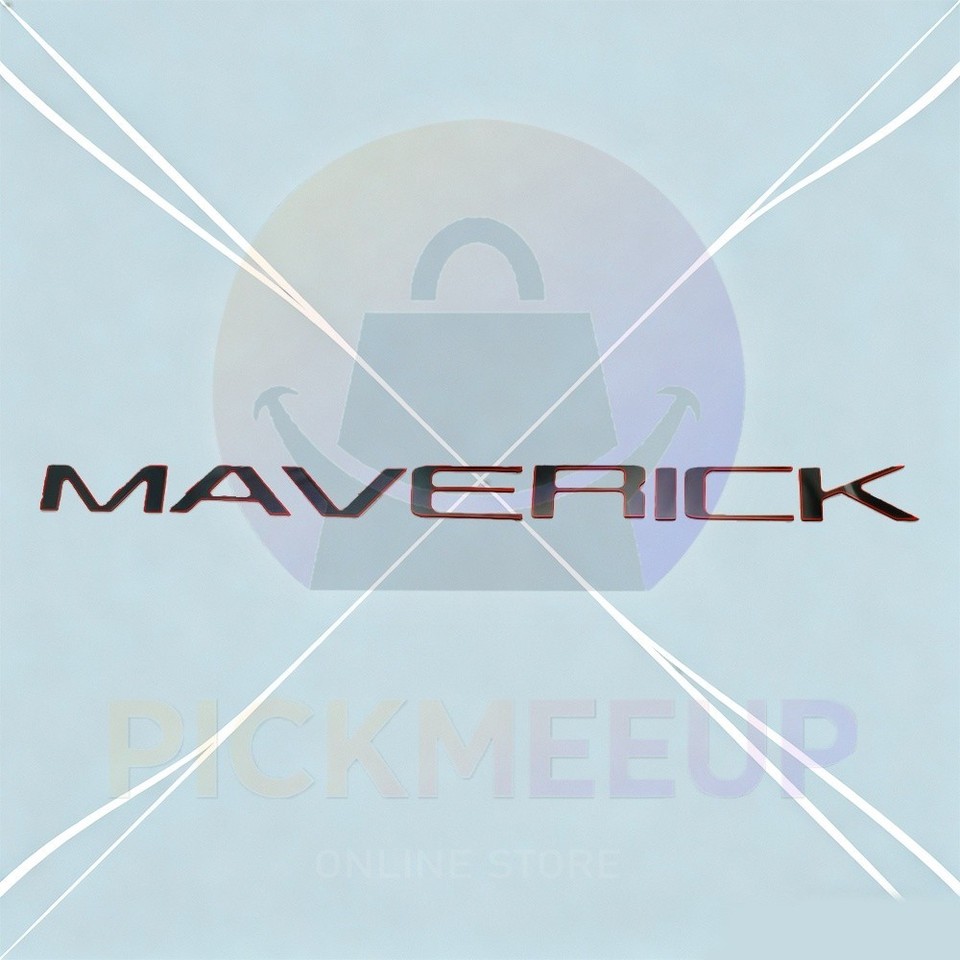 Raised 3D Red Black Tailgate Insert Letters Badge For MAVERICK Emblem ...