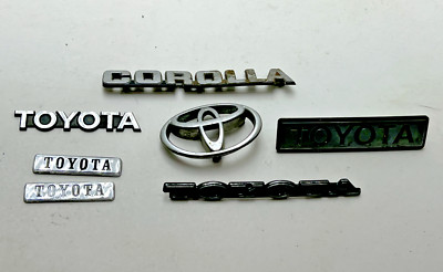 Lot of 7 Emblems Toyota Corolla Grill Emblem Fender Ornament Badge Trim ...