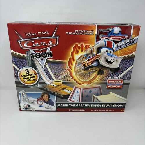 Disney Pixar Cars Toon Mater The Greater Super Stunt Show Race Track | eBay