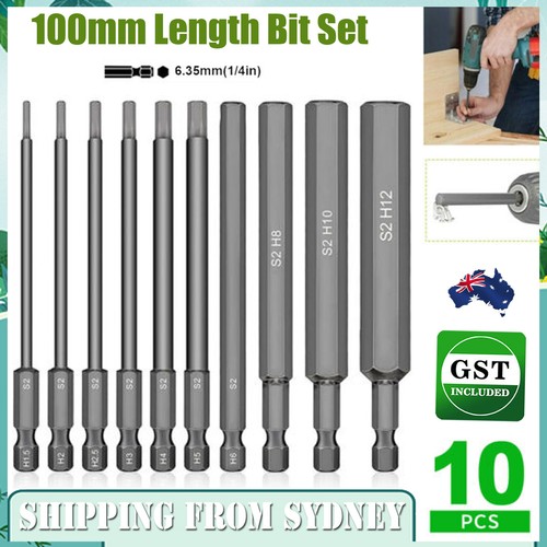 Hex Key Bit Set Quick Change Connect Impact Driver Power Drill S2 Tools ...