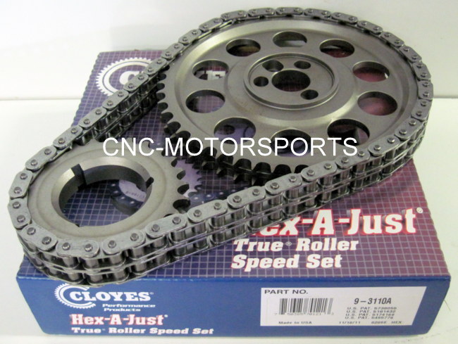 BBC BB Chevy 396 402 454 HEX-A-JUST TRUE ROLLER TIMING CHAIN KIT CLOYES ...